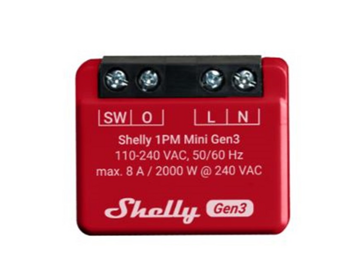 Shelly 1PM Mini Gen3, Smart Home Automation Australia